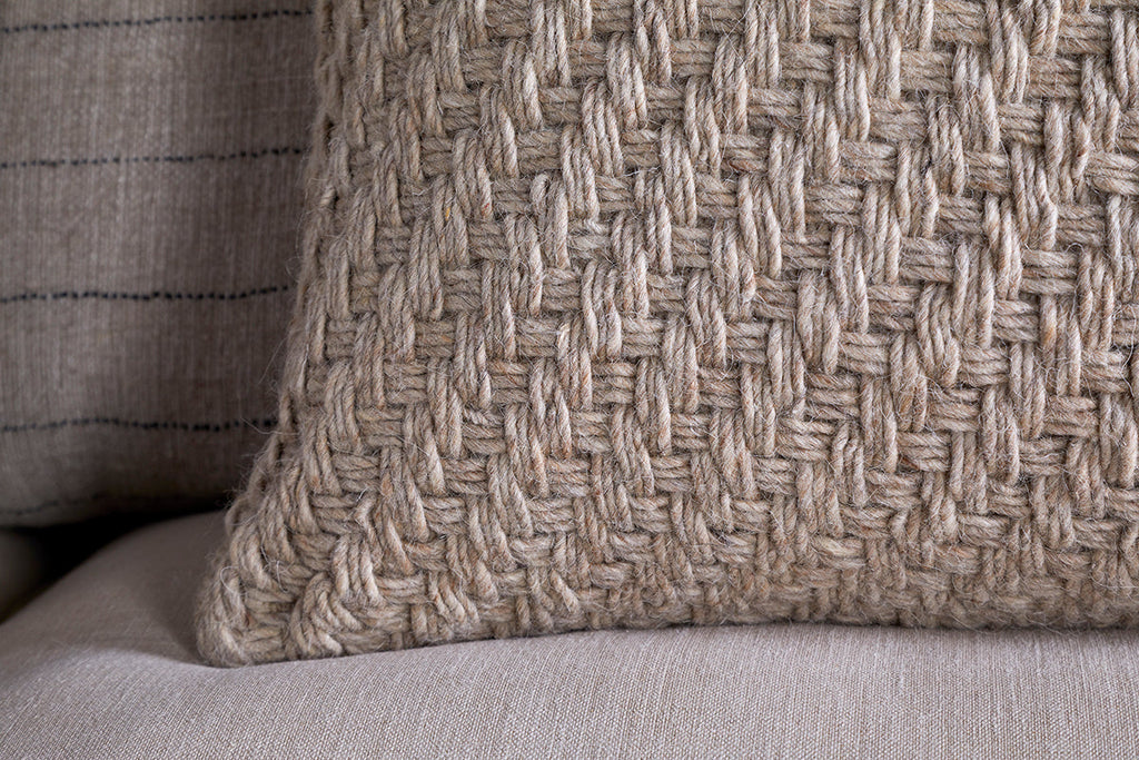 Atifa Cotton & Wool Cushion Cover - Natural