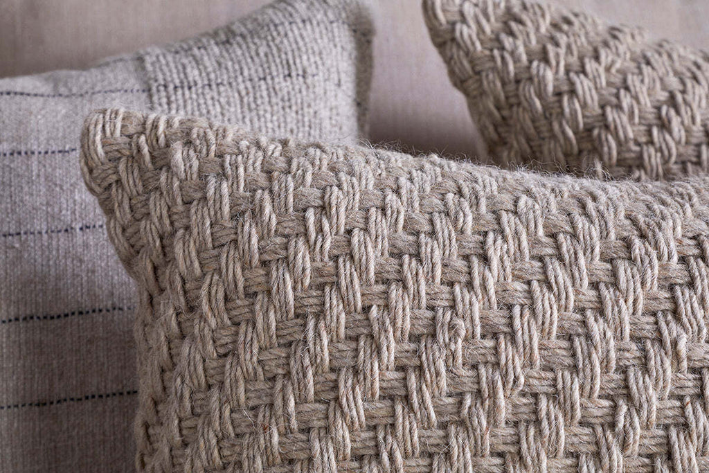 Atifa Cotton & Wool Cushion Cover - Natural