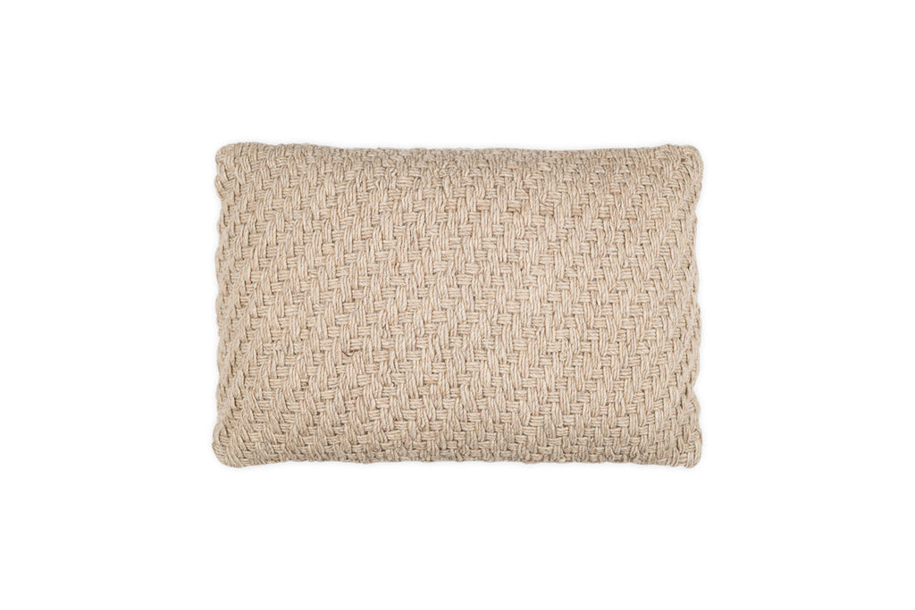 Atifa Cotton & Wool Cushion Cover - Natural
