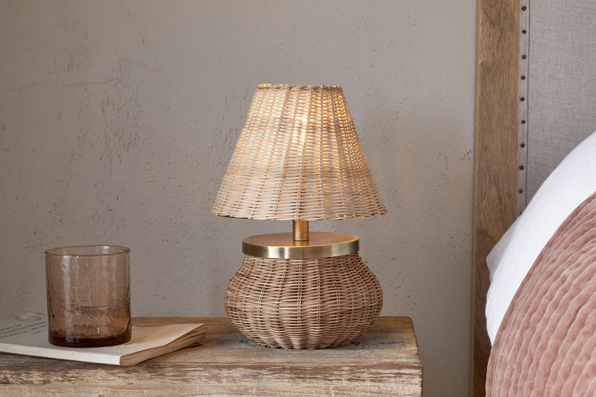 Cija Rattan Table Lamp - Natural-nkuku
