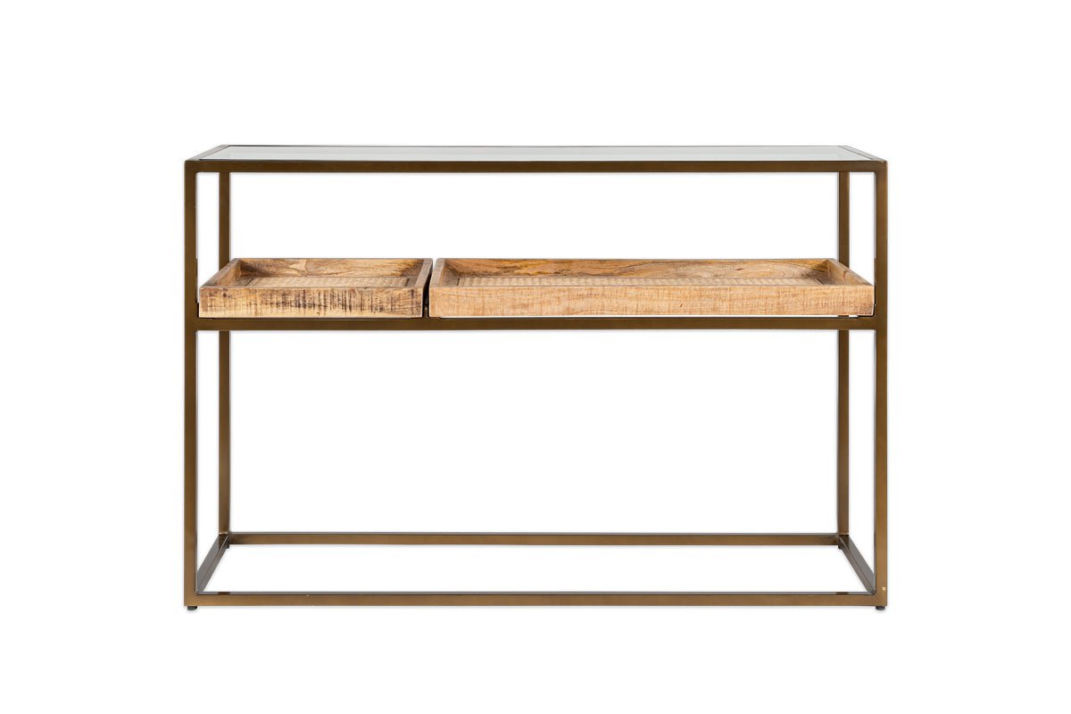 Luzon Iron & Mango Wood Display Console Table