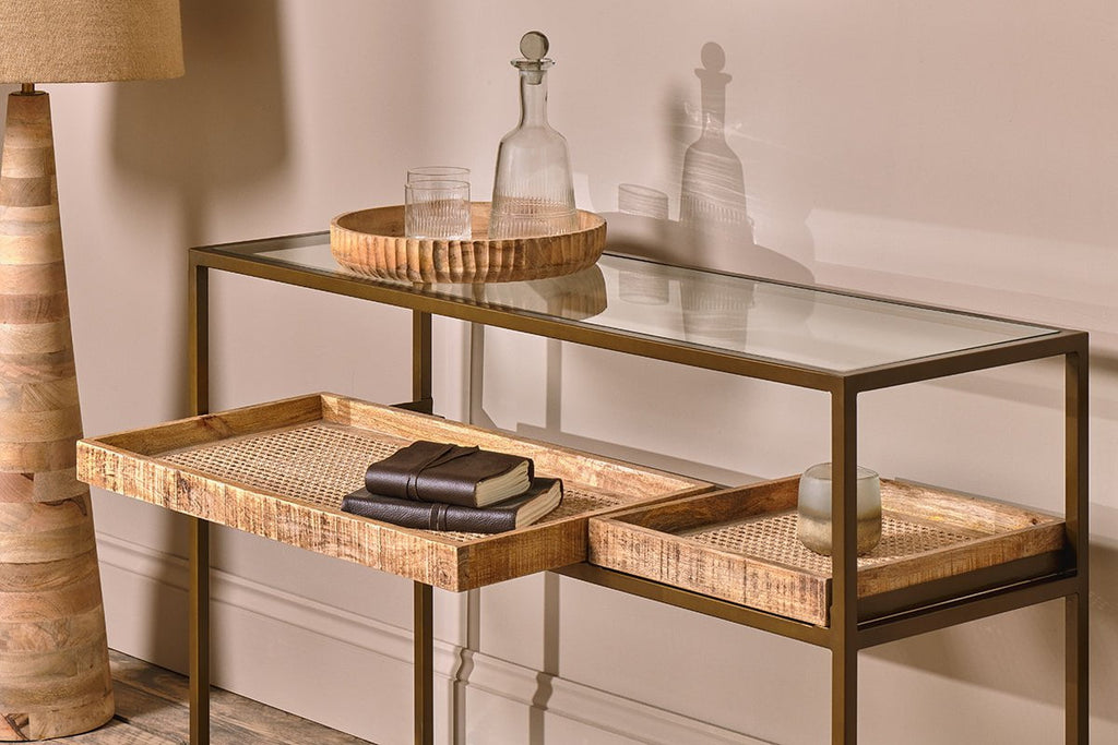 Luzon Iron & Mango Wood Display Console Table