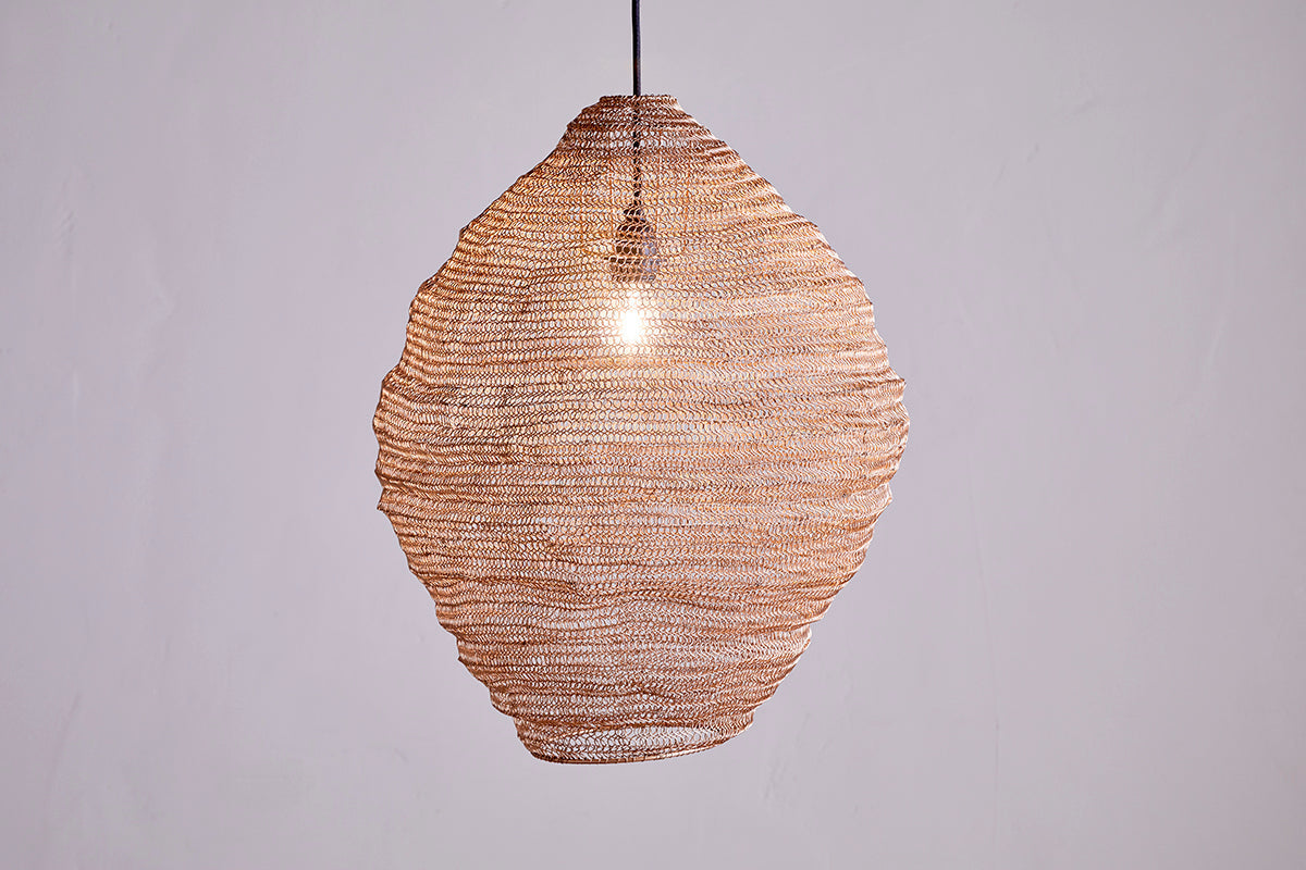 Mukuni Wire Lampshade - Brass - Large