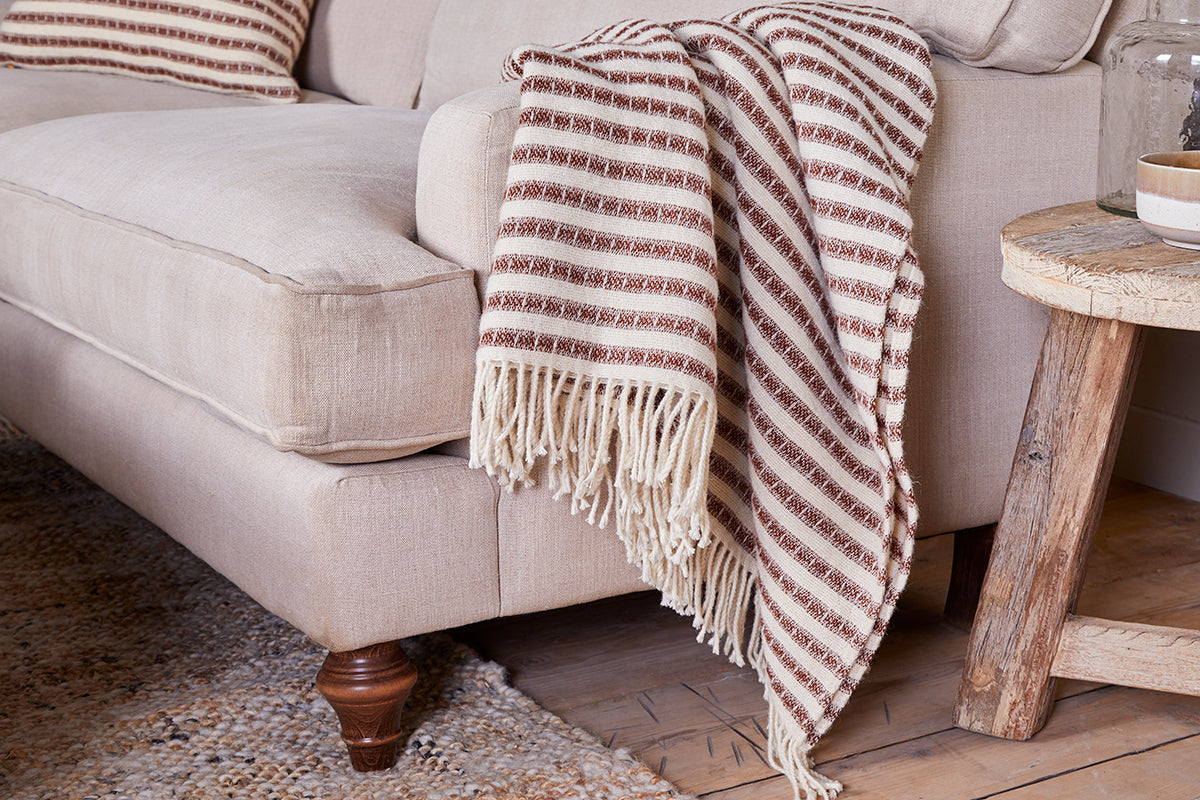 Sanval Wool Throw - Burgandy