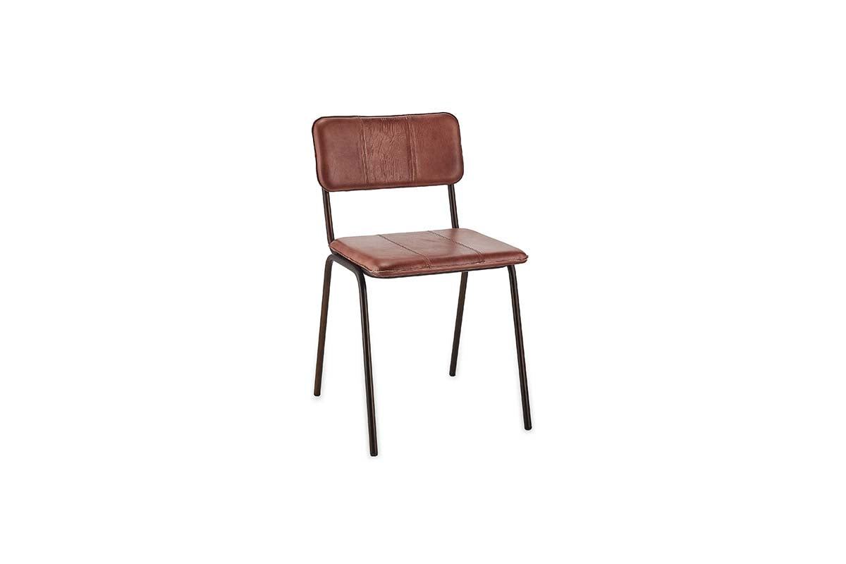 Ukari Leather Dining Chair - Chocolate Brown – nkuku