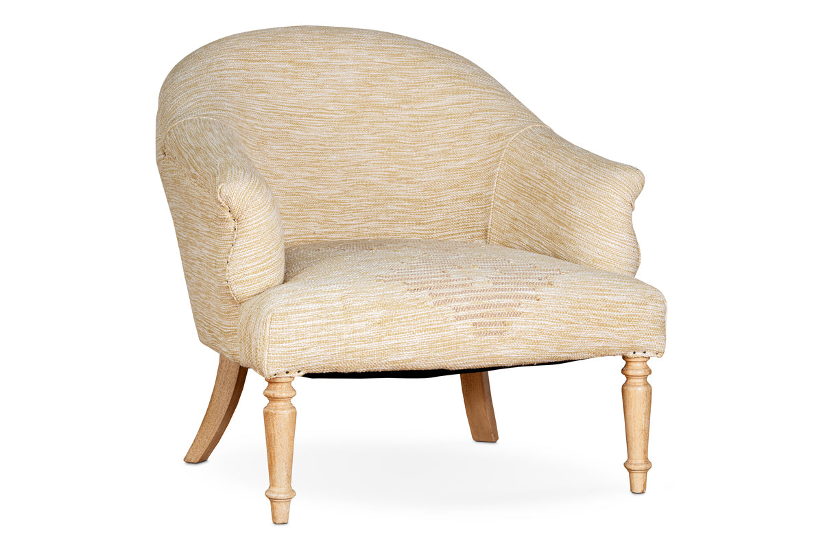 Aranya Cotton & Jute Occasional Chair - Natural-nkuku