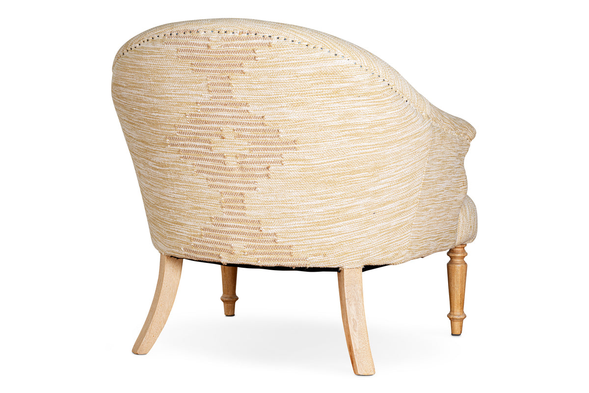 Aranya Cotton & Jute Occasional Chair - Natural-nkuku