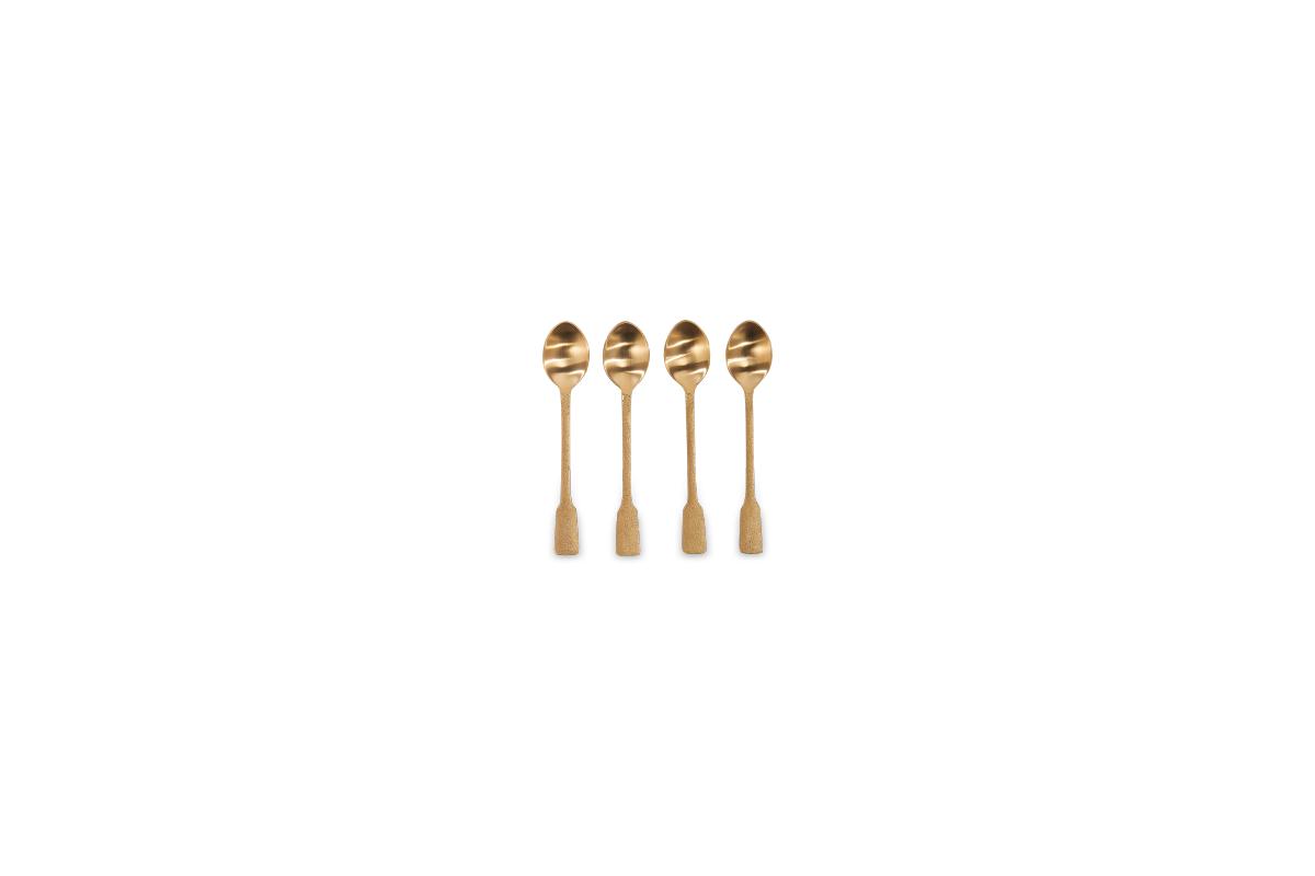 Veeta Teaspoon Set - Brushed Gold (Set of 4)